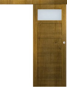 posuvné interiérové dveře na stěnu vasco doors BRAGA model 2 Průchozí rozměr: 70 x 197 cm, Orientace dveří: Levé dveře, Dekor: Ořech columbia