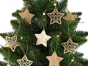 Dřevěné vánoční ozdoby – hvězdičky
