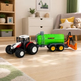LEAN Toys Zemědělský traktor s postřikovačem tekutých hnojiv, dálkově ovládaný, RC 1:24
