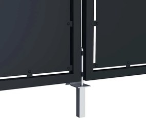 Zahradní brána ocelová 350 x 200 cm antracitová 144540