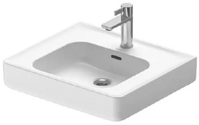 Duravit Soleil by Starck - Umyvadlo 550x480 mm, s přepadem, otvor pro baterii, WonderGliss, bílá 23765500001