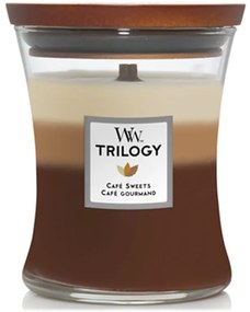 WoodWick – Trilogy svíčka Café Sweets (Dezert v kavárně) Velikost: střední 275 g