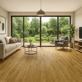 PVC podlaha - lino Ambient Honey Oak 636M, na mieru, šíře 2m,3m,4m, béžová, bez podkladu, chodba / predsieň, Beauflor