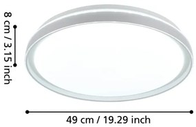 Eglo 99779 - LED Stmívatelné stropní svítidlo SELUCI LED/40W/230V 3000-6500K+ DO