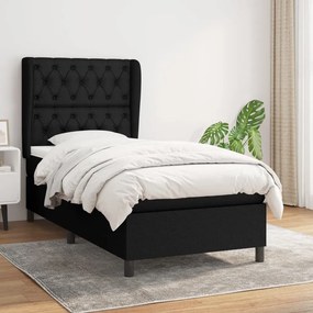 Box spring postel s matrací černá 80 x 200 cm textil 3128159