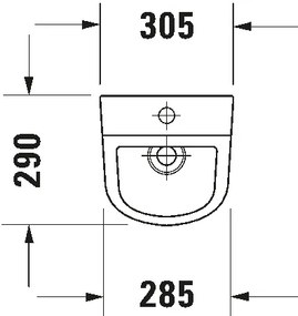 Duravit 828300000 - Pisoár D-CODE horní přívod, zadní odpad keramika/lesklá bílá