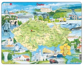 Larsen Vzdělávací puzzle Česká republika Památky 78 dílků
