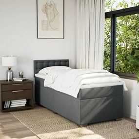 Box spring postel s matrací tmavě šedá 80 x 200 cm textil 3288030