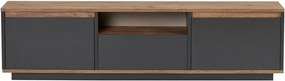 Antracitový TV stolek 160x42x30 cm Sentinel – Kalune Design