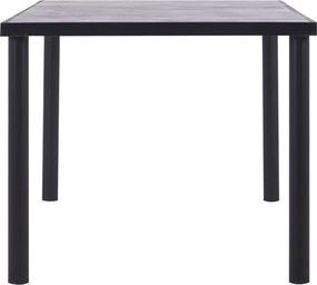 Jídelní stůl černý a betonově šedý 180 x 90 x 75 cm MDF 281860