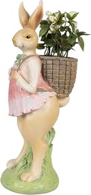 Dekorace králičí slečna s nůší - 11*11*31 cm