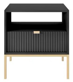 Noční stolek Mijano Gold MS54, Barva: černá