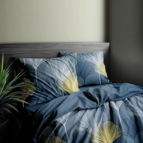 Ervi Bavlněné povlečení oboustranné - Botanic Luxe / modré