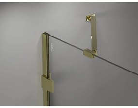 Mexen, Mexen Lunar pravé otočné sprchové dveře 80 cm, transparentní, zlaté - 834-080-000-50-00-P