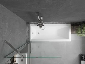 Mexen Next vanová zástěna jednokřídlá 80 x 150 cm, transparentní, chrom - 895-080-000-00-00-01