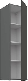 Kuchyňská linka ARIA pi | 300 cm | UNI dvířka | EXTRA VYSOKÁ | ANTIFINGER povrch | antracit/šedá grafit