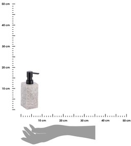 Dávkovač mýdla Estiarte, šedá/s černými prvky, 260 ml