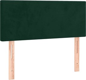Box spring postel s matrací tmavě zelená 90x200 cm samet 3127352