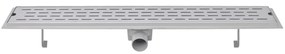 vidaXL Marketos Rovný sprchový odtokový žlab 2 ks linky 830x140mm nerezová ocel