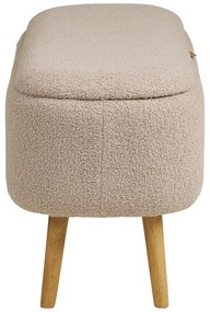 Béžová lavice z textilie bouclé Harlow – House Nordic