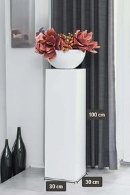 Podstavec PODEST, výška 100 cm, sklolaminát, bílý lesk