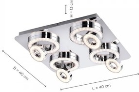 Leuchten Direkt 14522-17 - LED Bodové svítidlo TIM 4xLED/2,8W/230V + 4xLED/3,1W