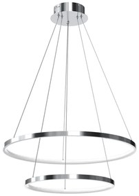 LED Lustr na lanku HOOP LED/51W/230V pr. 60 cm 4000K lesklý chrom