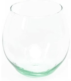 Skleněná váza boule, průměr 13 cm