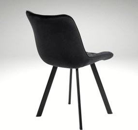 Vikio Jídelní set pro 4 osoby 160x90 cm dub noha X černá židle VJS236-4C-S