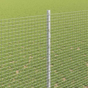 Svařovaná drátěná plotovina s tyčkami 50 x 1,6 m Stříbrná 3336411