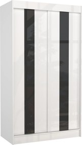 ADRK Furniture Skříň posuvná se zrcadlem KAREN 120 ADRK-SW-KAR-W-BL-120