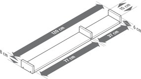 Tchibo - Nástěnná police - barva: hnědá