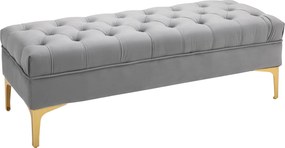 HOMCOM Lavice k posteli Lavice na boty se zvýšenými nohami ze sametu ve světle šedé barvě 118x45x42cm do ložnice a předsíně | Aosom.de