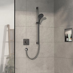 Hansgrohe ShowerSelect Comfort Q, termostat pod omítku pro 1 spotřebič, kartáčovaný černý chrom, HAN-15581340