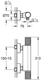 GROHE 34790000 - Termostatická sprchová baterie PRECISION FEEL DN 15 chrom