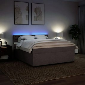 Box spring postel s matrací taupe 180x200 cm textil 3288285
