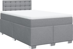 Box spring postel s matrací světle šedá 120x190 cm textil 3288141