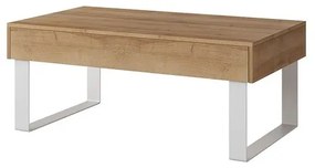 Konferenční stolek Bralani BR12, Barva: bílá / bílá lesk