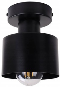 Stropní svítidlo PANTA, 1x černé kovové stínítko, (výběr ze 2 barev uchycení)