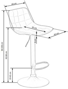 Barová židle Kinsley, oranžová