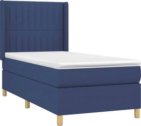 Box spring postel s matrací modrá 80x200 cm textil 3132111