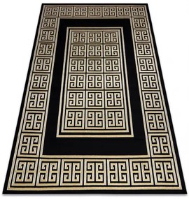 Moderní kusový koberec GLOSS 6776 86 Řecký vzor černý / zlatý Rozměr: 280x370 cm