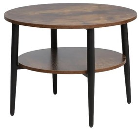 TRENDY ELINOR B konferenční stolek, hnědá rustik/černá mat