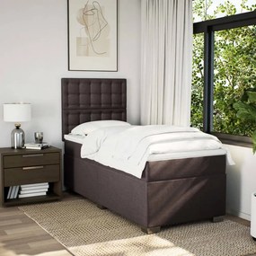 Box spring postel s matrací tmavě hnědá 80x200 cm textil 3290332