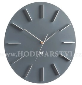 Designové nástěnné hodiny Future Time FT2010GY Round grey 40cm