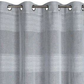 ZÁVĚS NA KROUŽCÍCH MARGARET 140X250 CM STŘÍBRNÁ