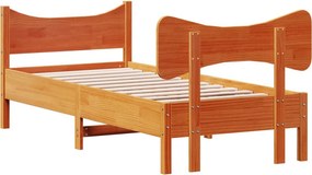Postel bez matrace voskově hnědá 75 x 190 cm masivní borovice 3216407