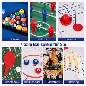Costway 14 v 1 Herní stolní set stolní hra multifunkční se stolním fotbalem