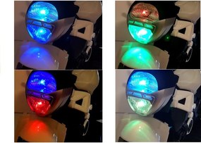 LEAN CARS Elektrická motorka pro děti GTM1188 s LED světlem, žlutá