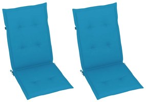vidaXL Zahradní polohovací židle s poduškami 2 ks masivní akácie